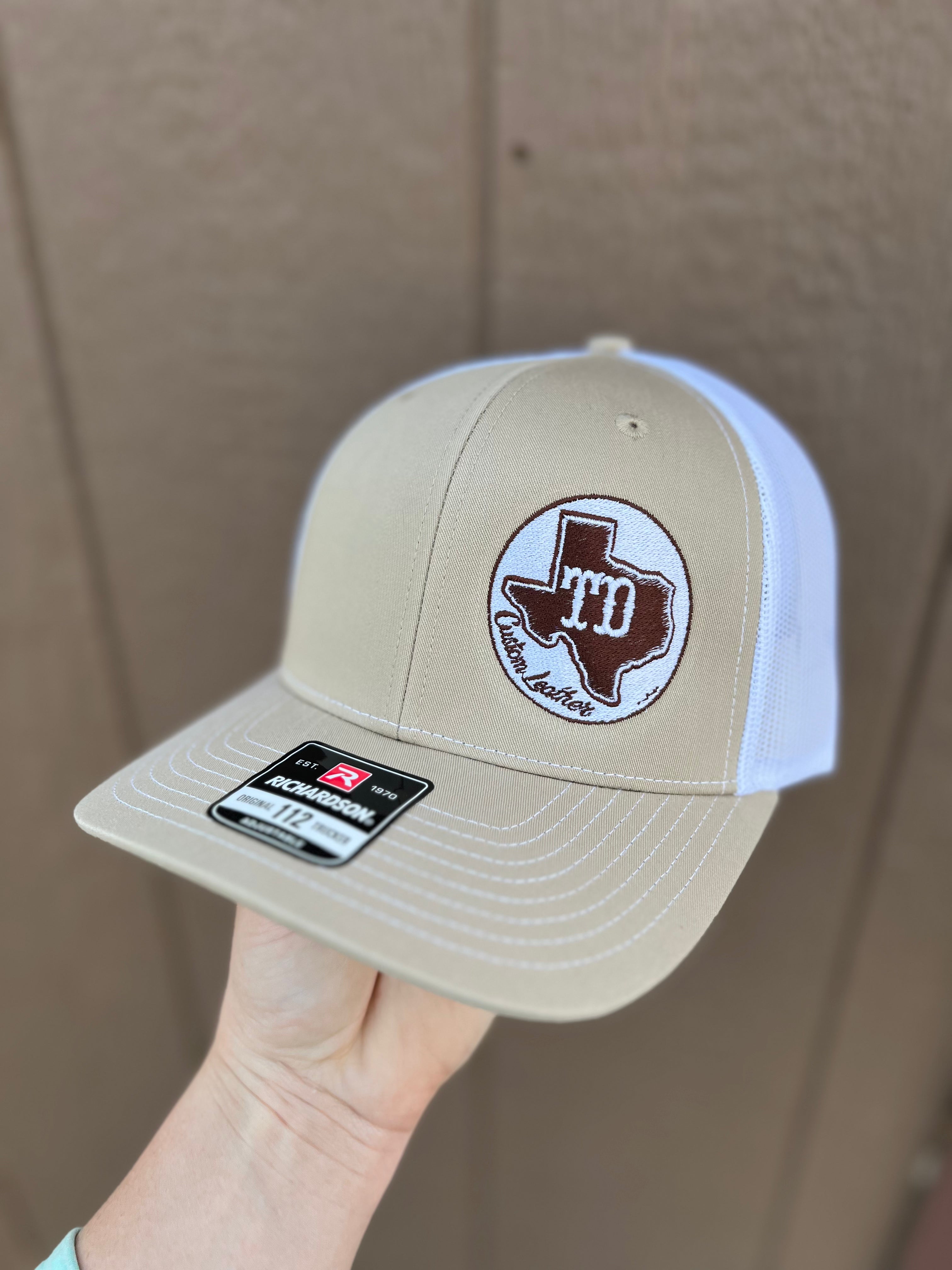 Khaki Corner Hat Logo – TD Custom Leather